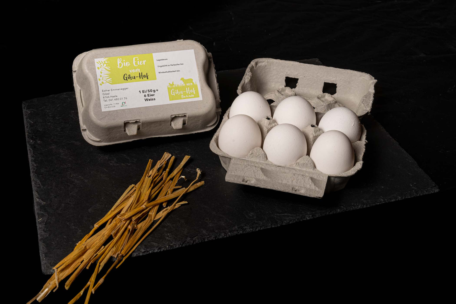 BIO Eier weiss (6er-Karton) – Gibu-Hof